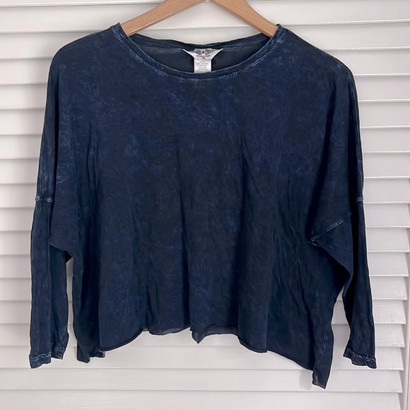 Hard Tail | Tops | Hard Tail Oversized Mineral Acid Wash Crop Top ...